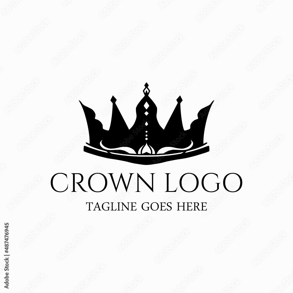 Crown logo vector, crown icon illustration Stock Vector | Adobe Stock