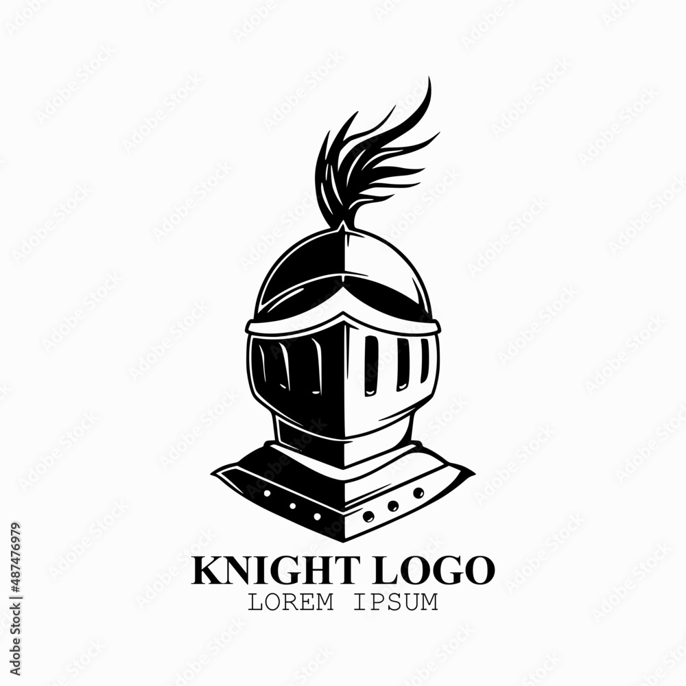 warrior logo vector, medieval knight icon illustration Stock Vector ...