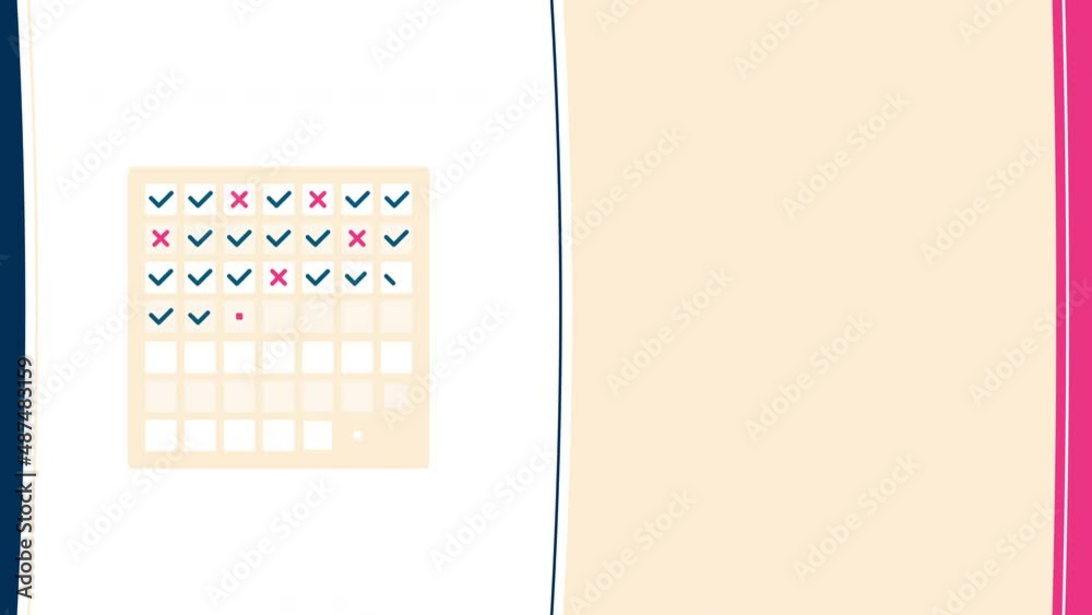 Habits tracker, completing tasks, time management. 4K animated ...