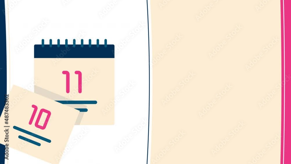 Daily calendar, changing the date, planning, time management. 4K ...