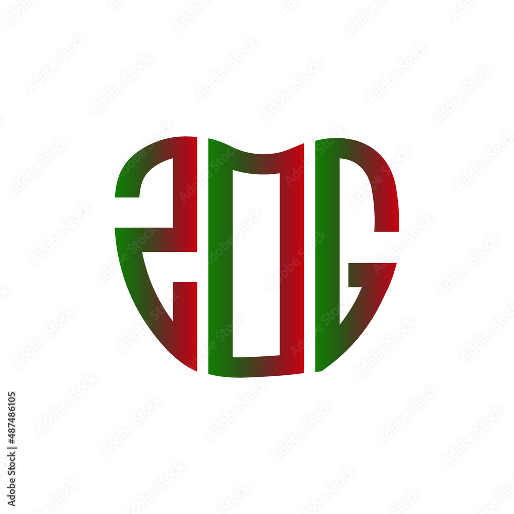 ZOG letter logo design on white background.ZOG creative initials letter ...