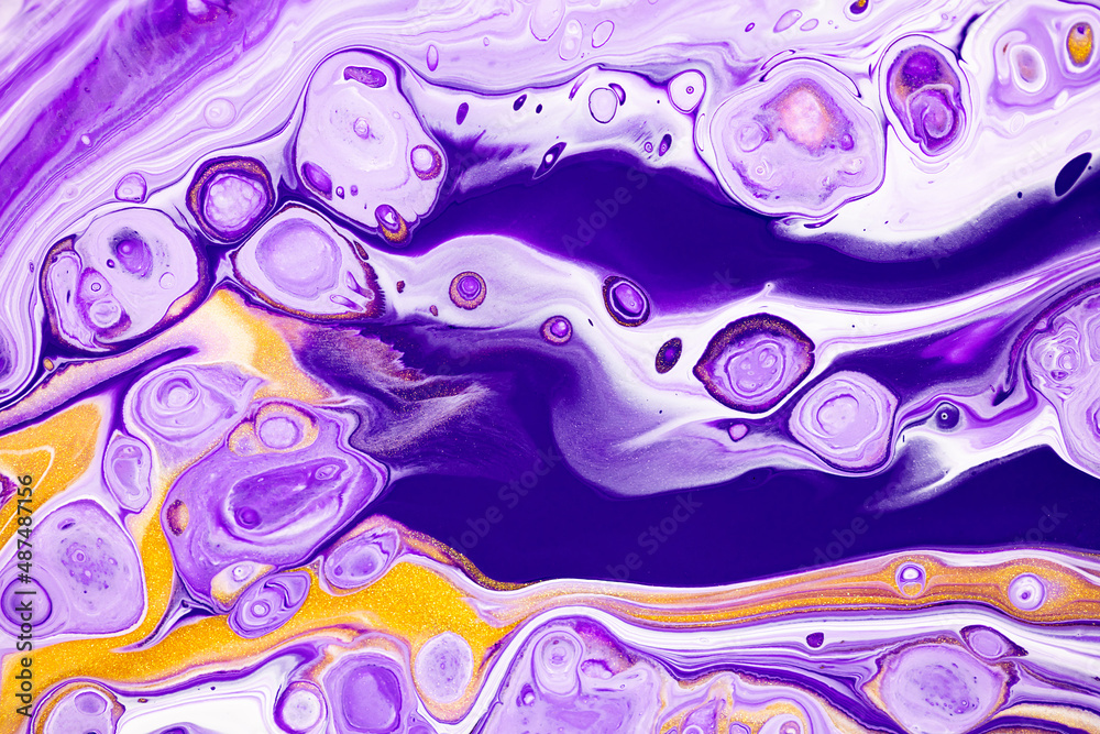 Fluid art texture. Abstract backdrop with swirling paint effect. Liquid ...