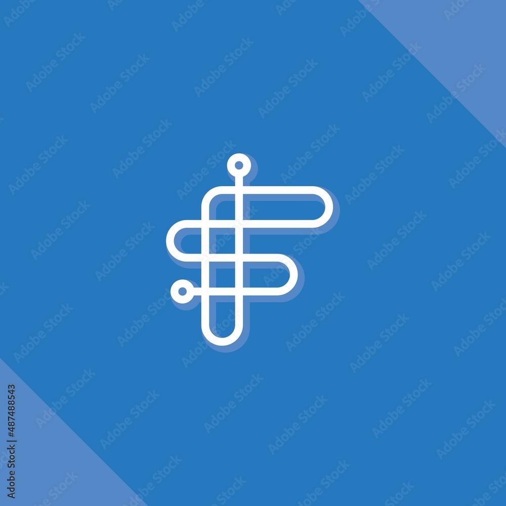 technology digital letter f logo. vector illustration for business logo ...