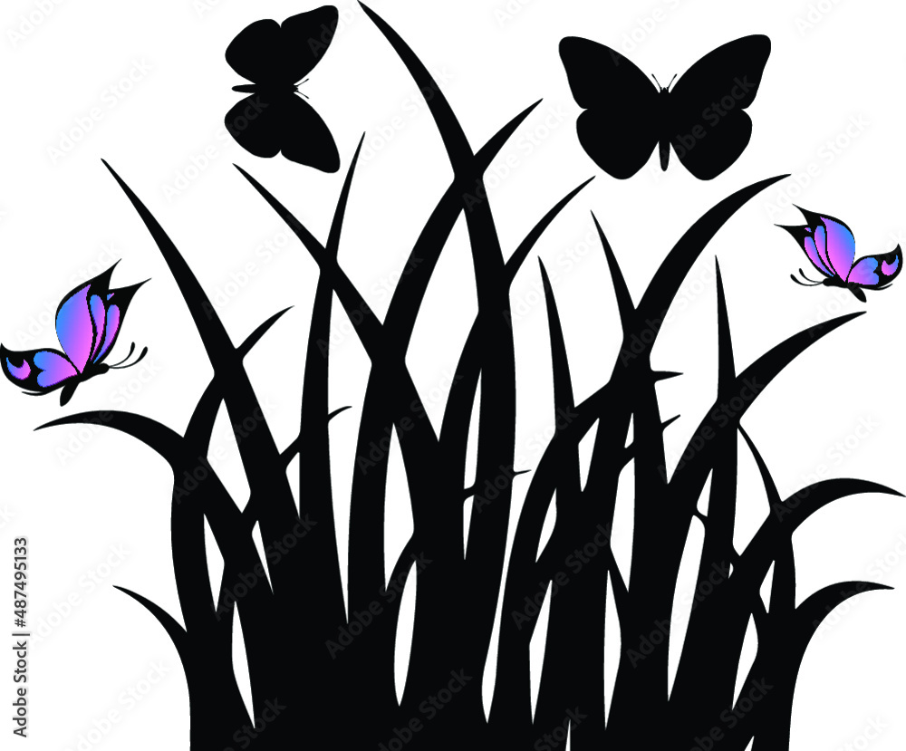 Spring Silhouette Stock Vector | Adobe Stock