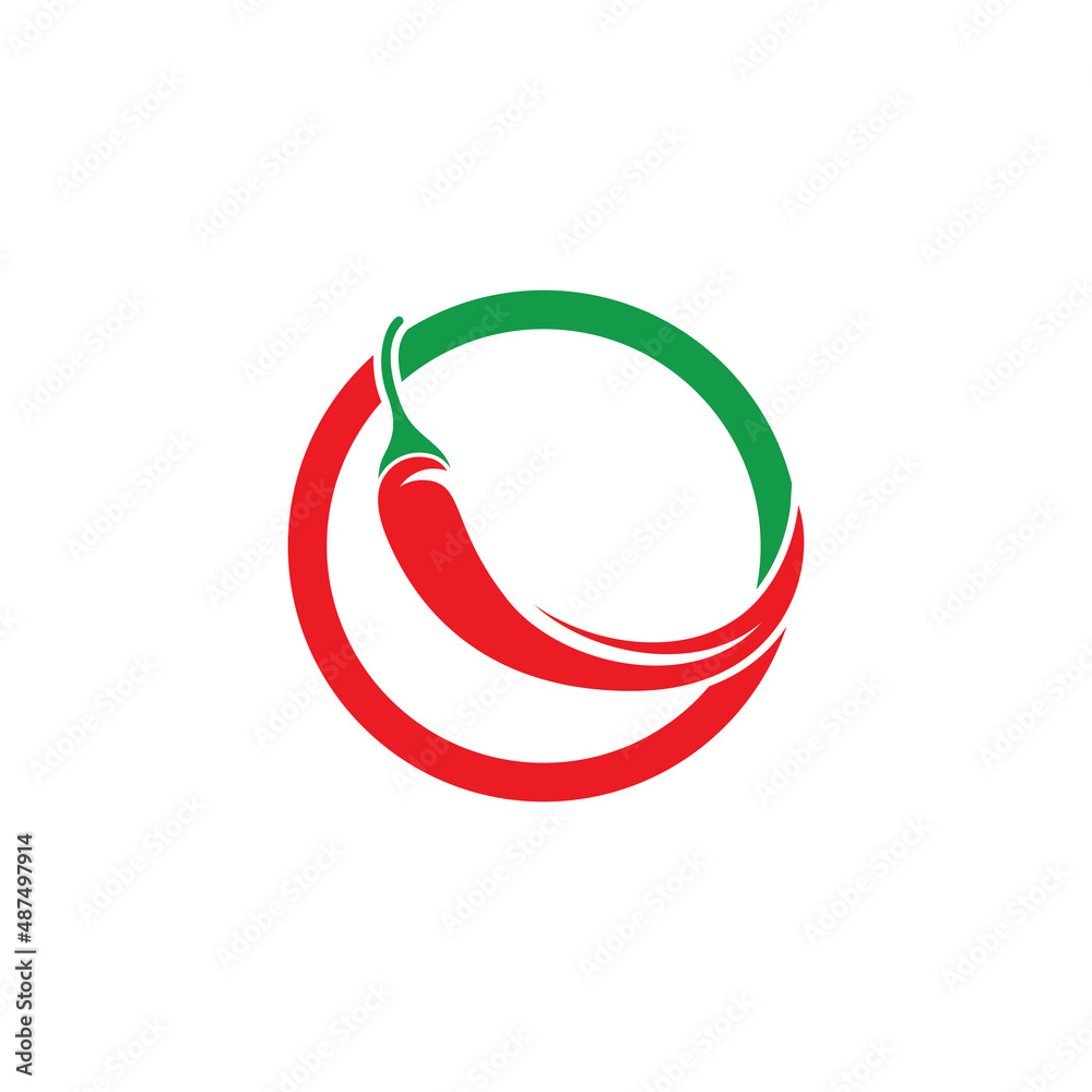 chili hot and spicy food vector logo design inspiration for mexican ...