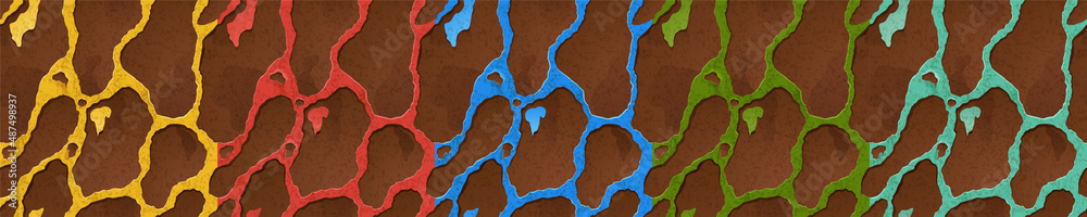 Rusty metal texture with holes, rust game design. Vector seamless ...