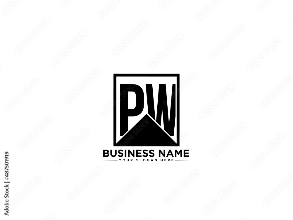 Monogram PW logo icon design, Creative Letter Pw Logo design Vector ...