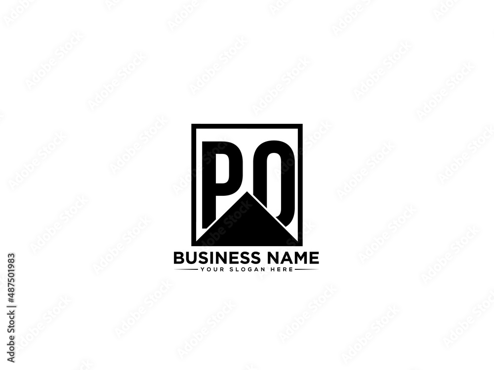Monogram PO logo icon design, Creative Letter Po Logo design Vector ...