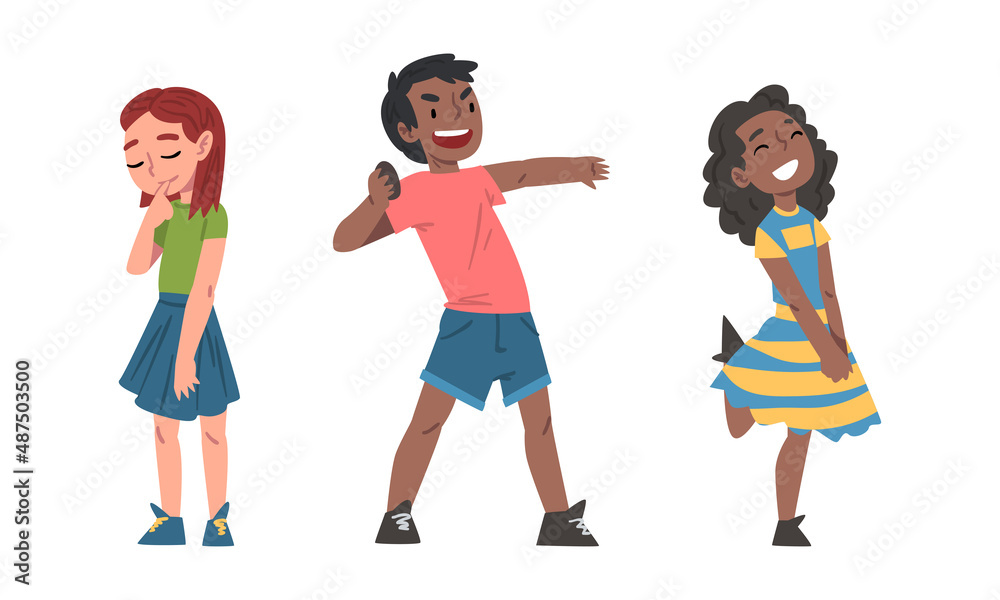 Children demonstrating good manners and bad behavior set cartoon vector ...