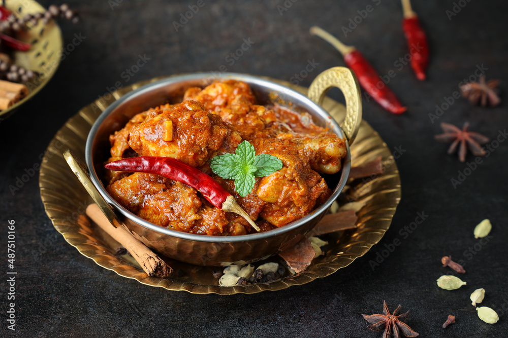 Red chicken roast curry Goan chicken vindaloo Butter chicken Murgh ...