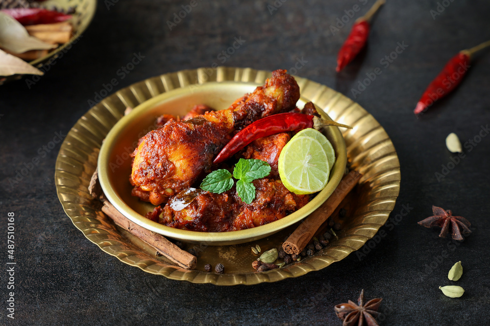 Red chicken roast curry Goan chicken vindaloo Butter chicken Murgh ...
