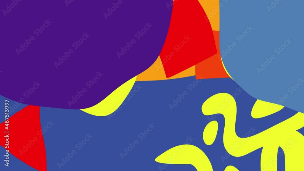 Abstract loop background. Interesting unusual shapes, smooth movement ...