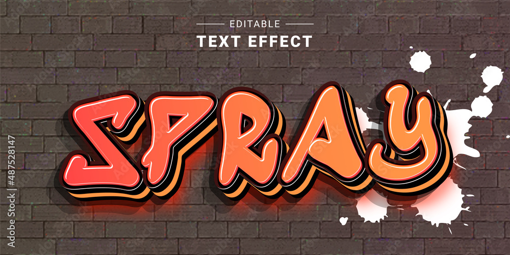 Editable Text Effect Mockup. Vector Graphic Style Stock Vector | Adobe ...