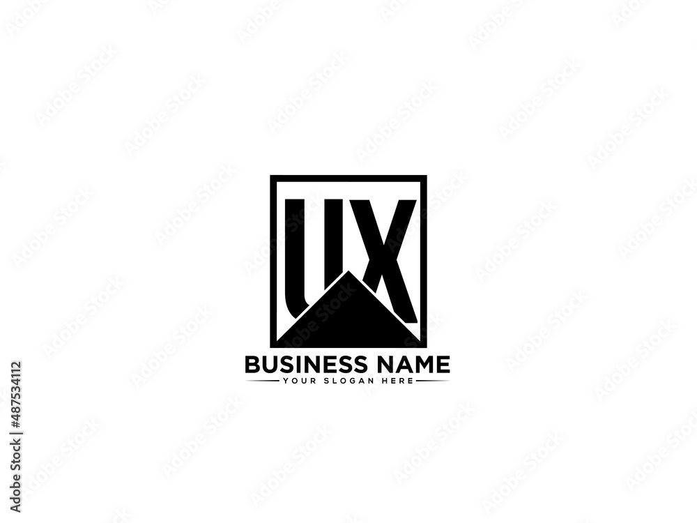 Initial UX Letter Logo Icon, Monogram ux logo design for your company ...