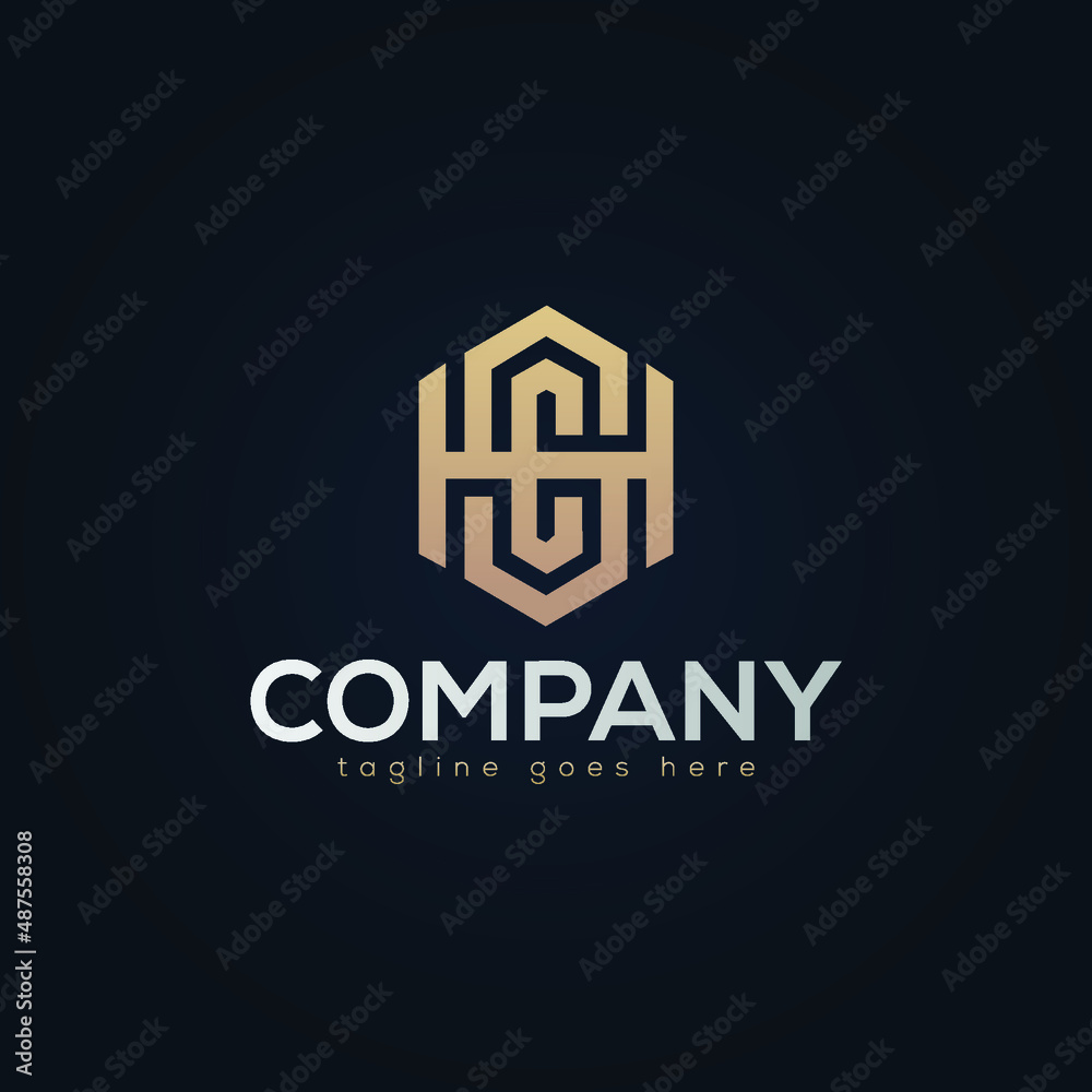 HSC Letter Monogram Logo Concept Design Stock Vector | Adobe Stock