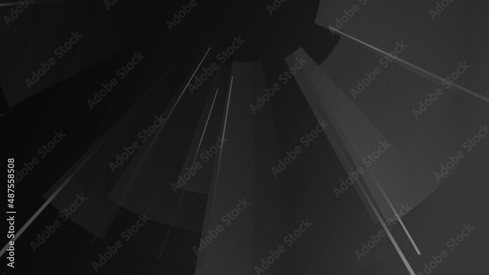 Abstract Dynamic Black Background with Various Shape Design. Usable for ...