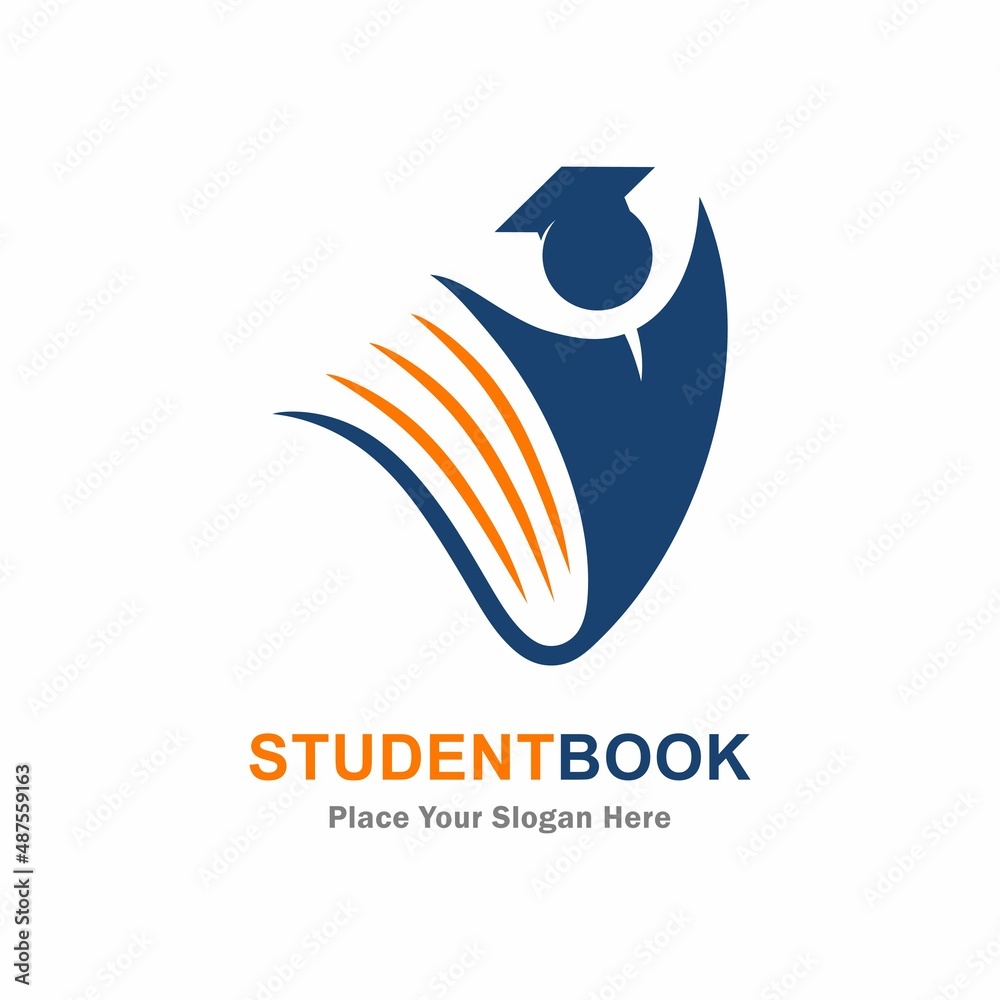 Student book vector logo design. Suitable for business, web, education ...