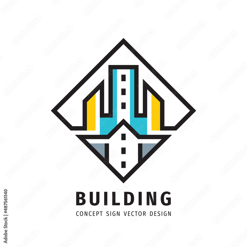 Building construction house concept logo design. Real estate property ...