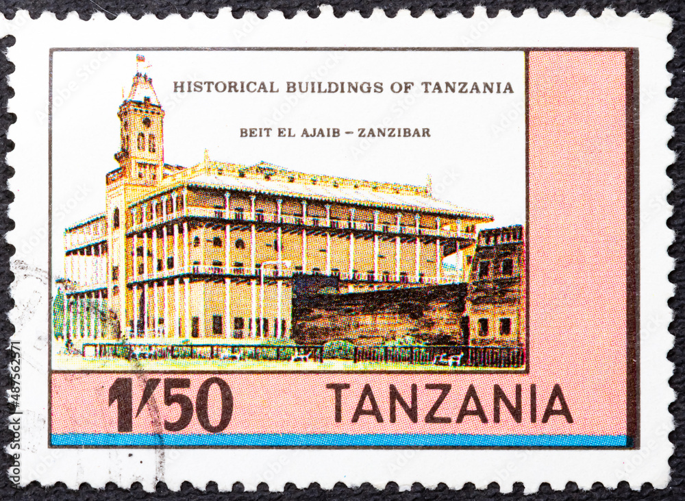 TANZANIA - CIRCA 1983: A stamp printed in Tanzania shows historical ...