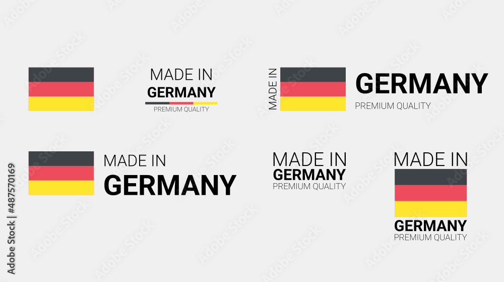 Vector set of made in Germany labels, made in the Germany logo, Germany ...
