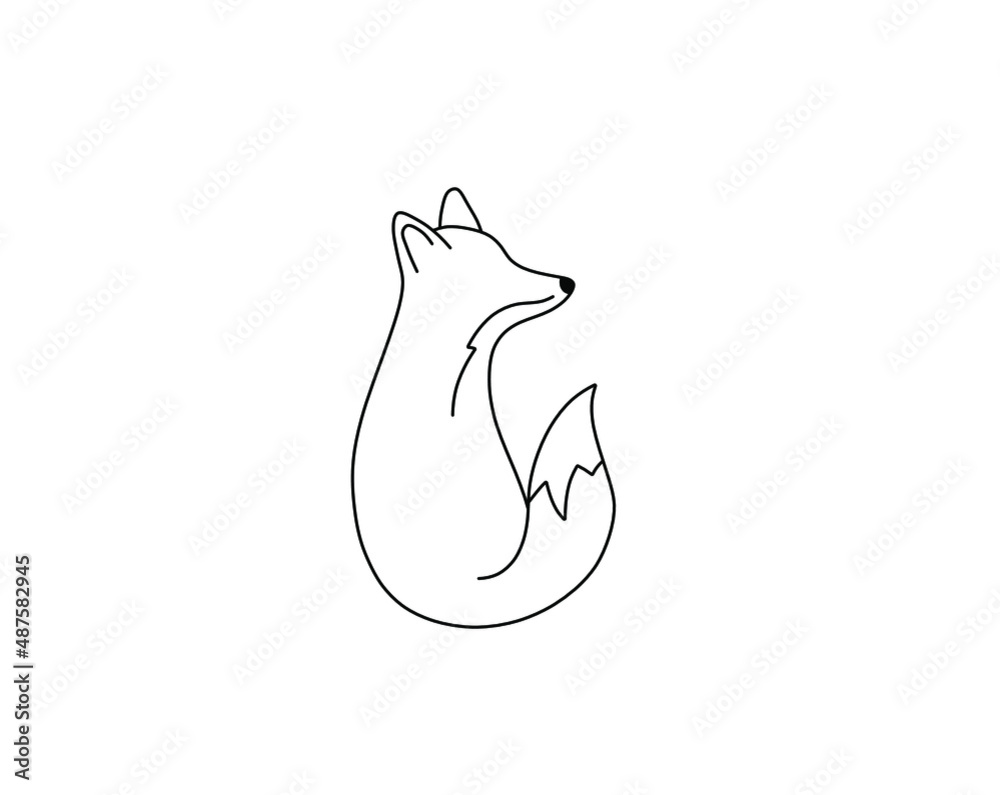 Abstract Fox Drawing