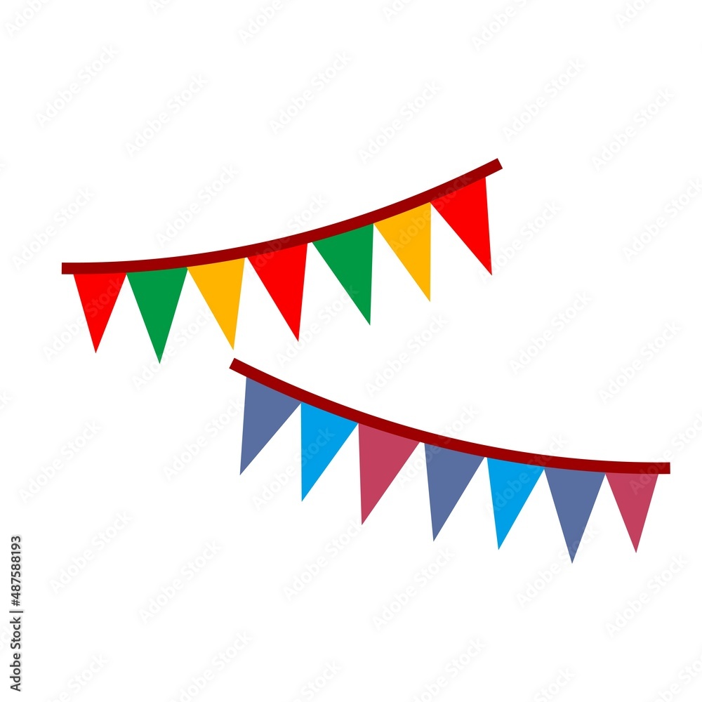 celebration triangle flags vector design Stock Vector | Adobe Stock