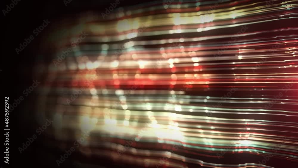 Abstract Glowing Light Strings Background Looping With Depth Of Field ...