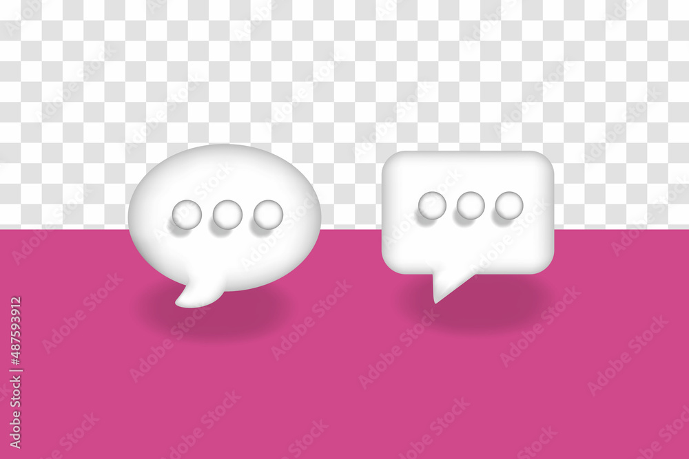 white speech bubble chat icon collection set of posters and banner ...