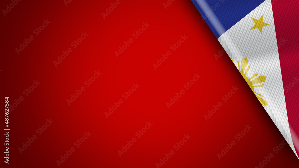 Philippines and Red Background – 3D Illustration Stock Illustration ...