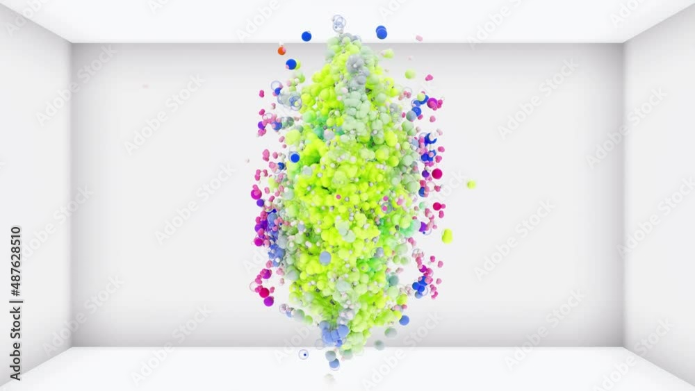 3d render of abstract art 3d animation video with surreal ball based on ...