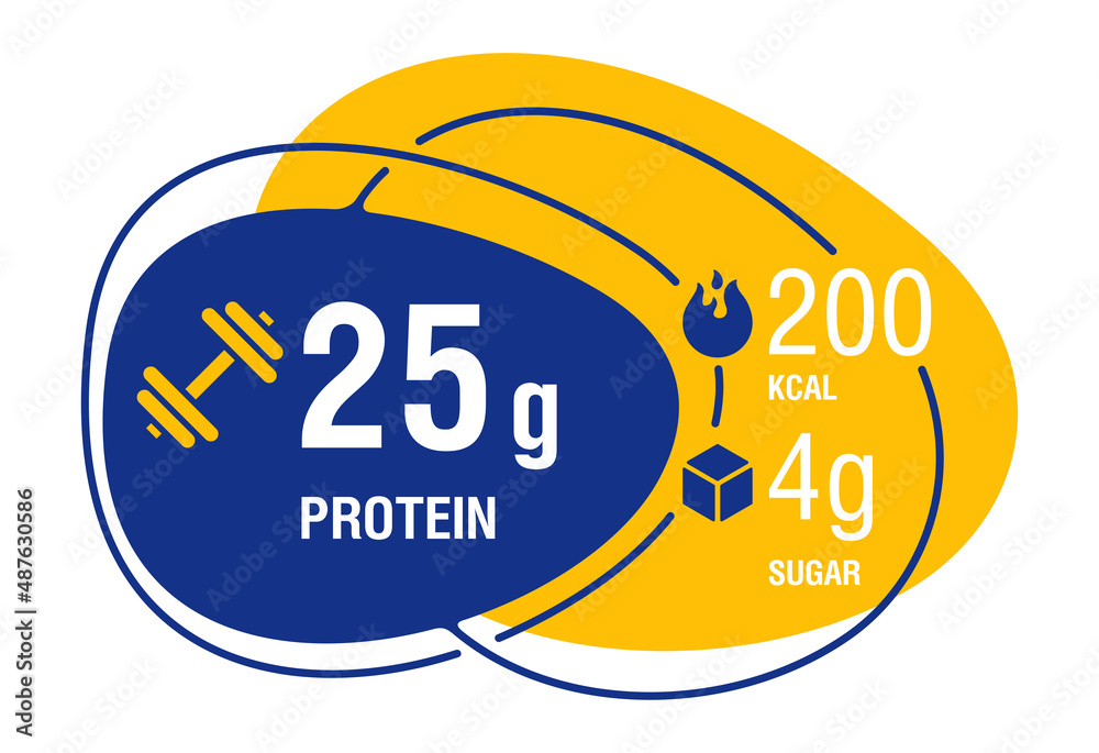 Label for protein chocolate bar or energy drink Stock Vector | Adobe Stock
