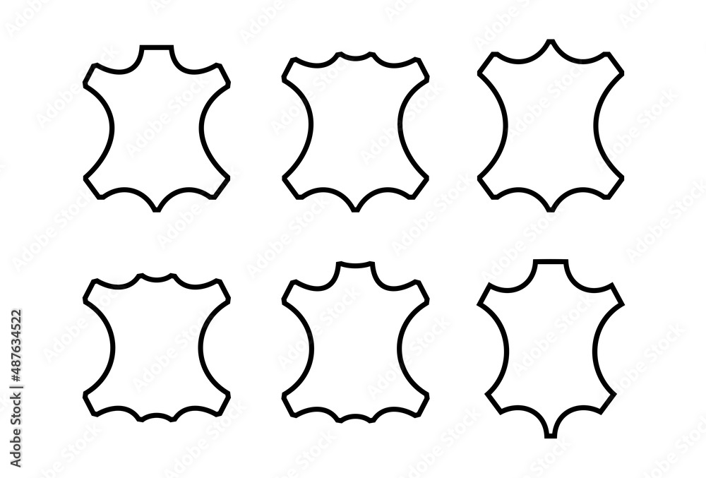 A collection of icons indicating the material from which the shoes are ...