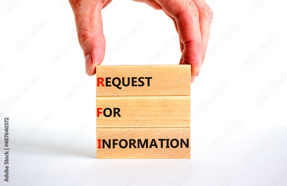 RFI request for information symbol. Concept words RFI request for ...