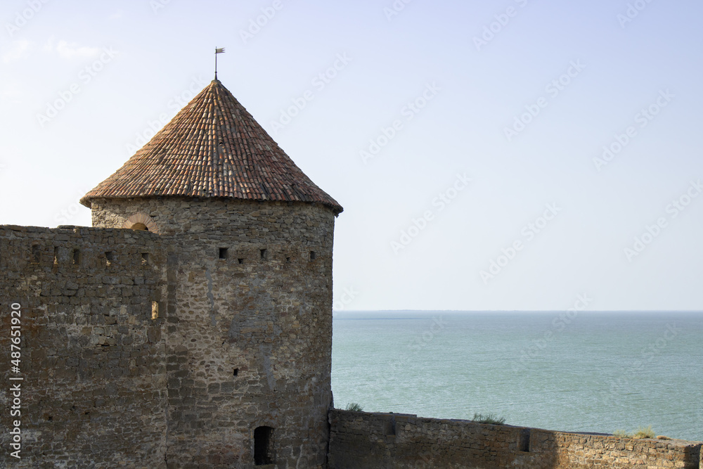 Ancient citadel fortress. Military tower fortifications. Medieval ...