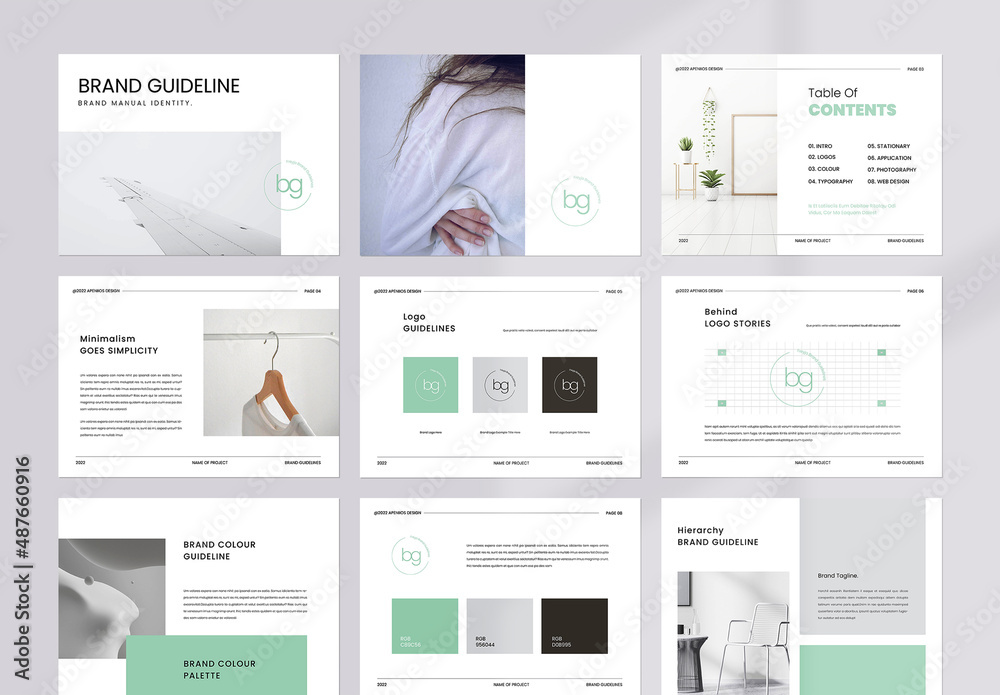 Brand Guidelines Layout Stock Template | Adobe Stock