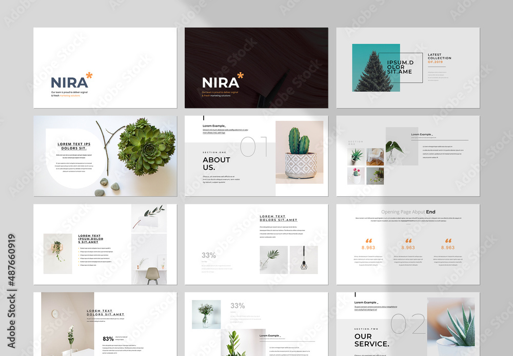 Minimalist Presentation Layout Stock Template | Adobe Stock