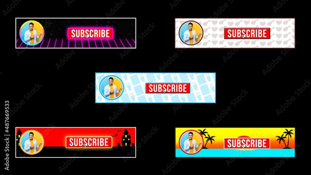 Subscribe Button Reminder Stock Template | Adobe Stock