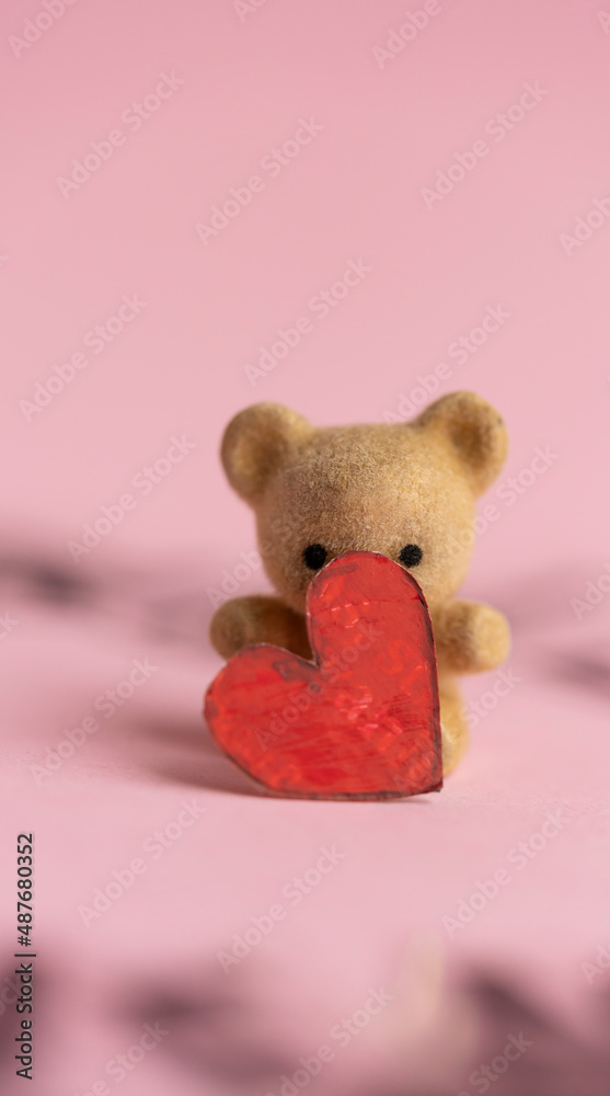 osito tímido vintage de adorno miniatura de mi abuelita, con un corazón ...