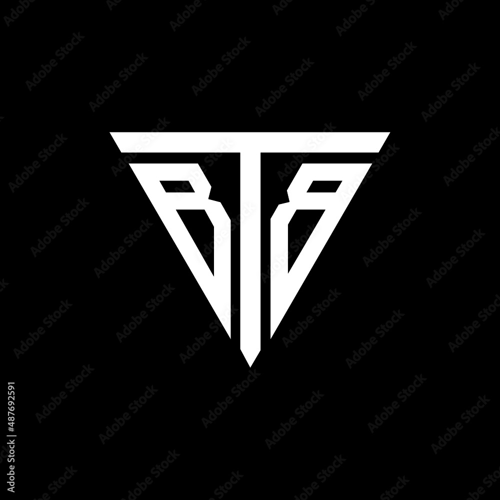 BTB letter logo design on black background.BTB creative initials letter ...