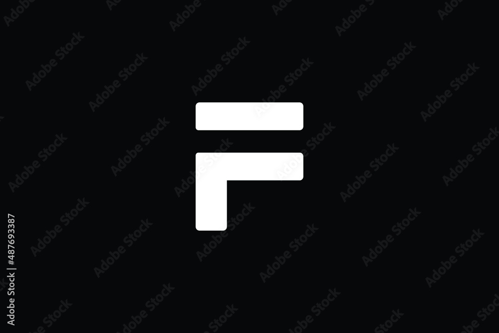 New Tech Modern F letter with minimalistic look. Professional artwork ...
