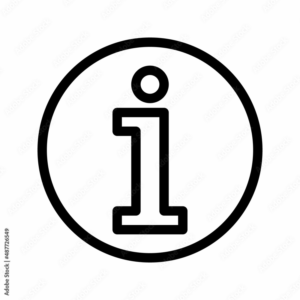 Info point line icon. Information symbol in linear style. Help outline ...