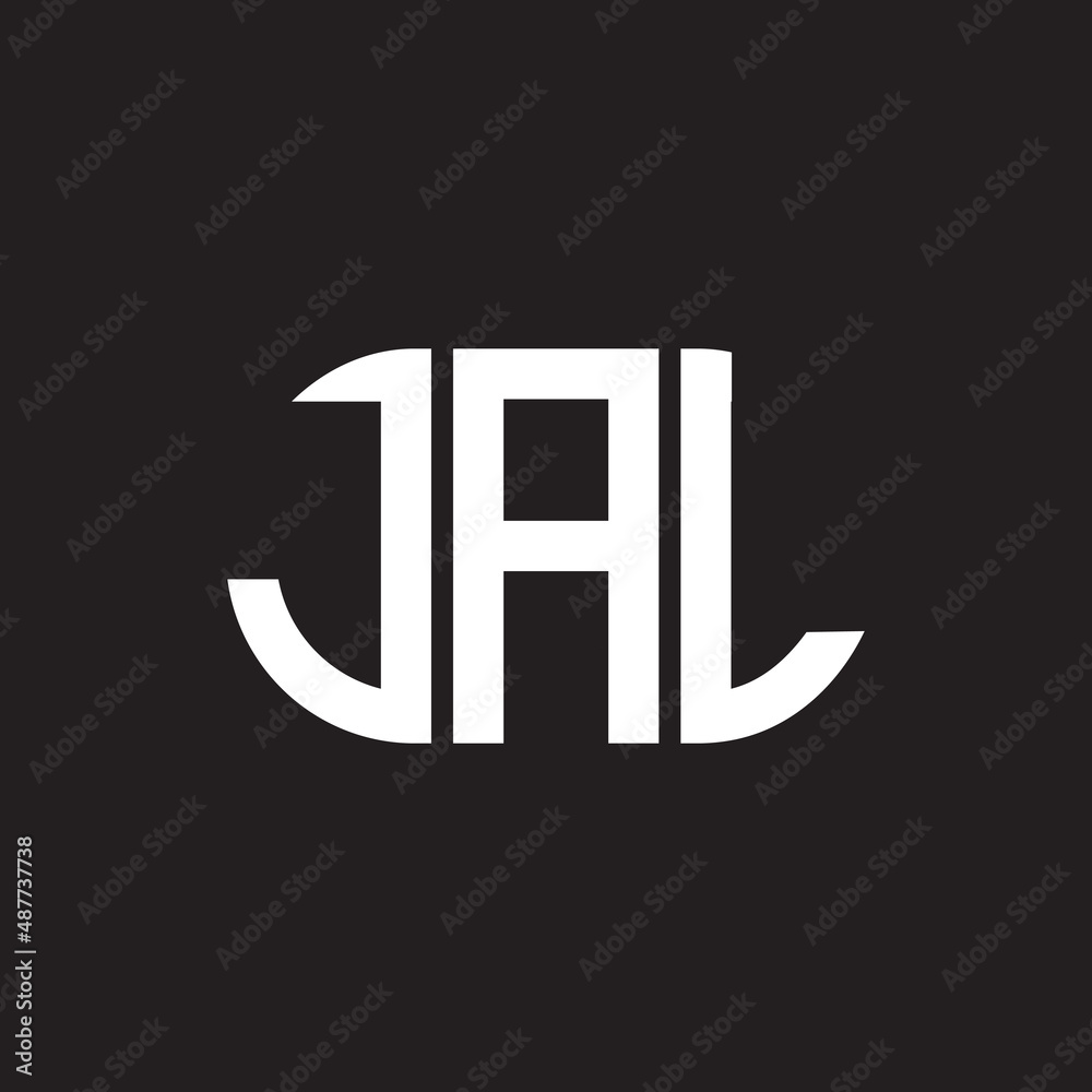 JAL letter logo design on black background. JAL creative initials ...