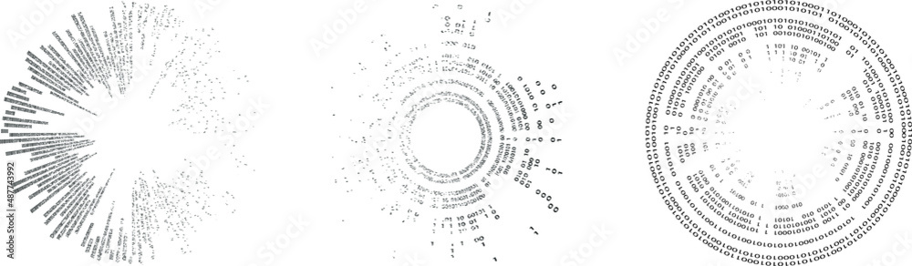 Big data futuristic design . Digital visualization . Particles stream ...