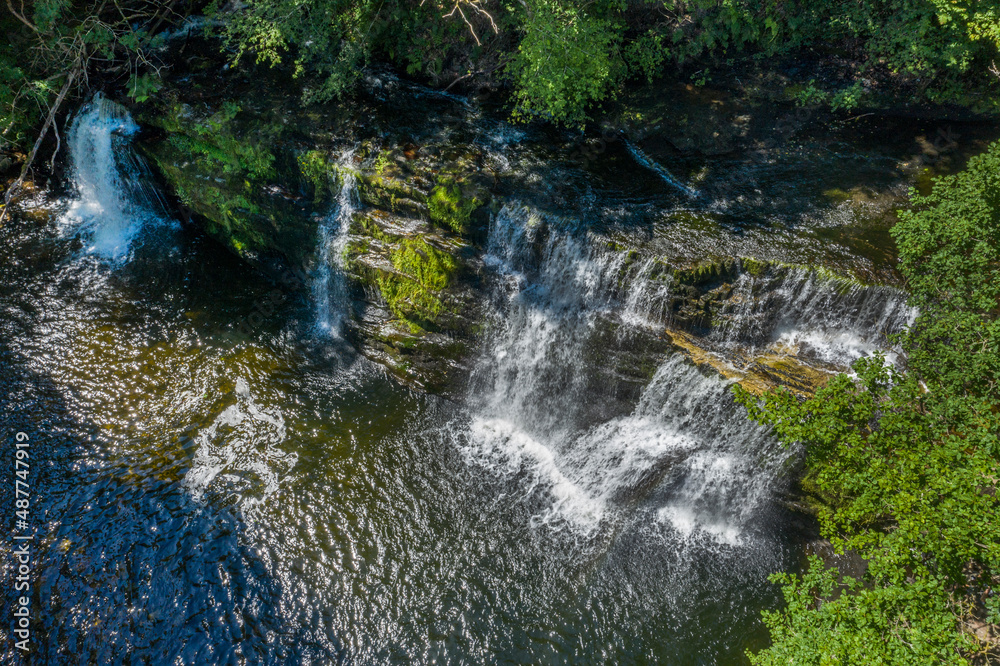 The Four Waterfalls Walk is a famous trail located near Ystradfellte ...