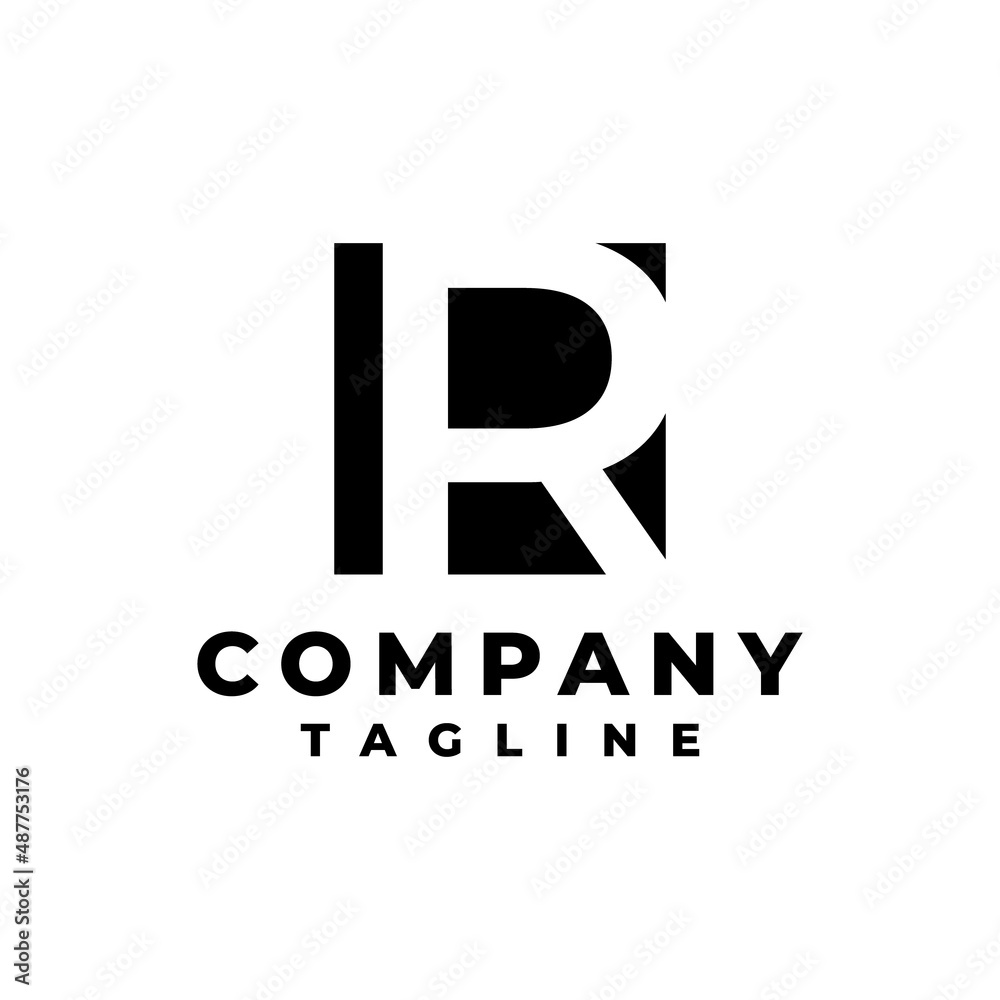 letter R square logo design Stock Vector | Adobe Stock