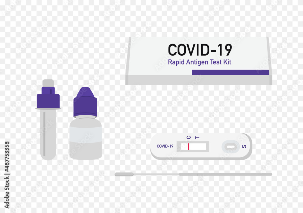 undetected covid 19 rapid antigen test kit vector set isolated on ...