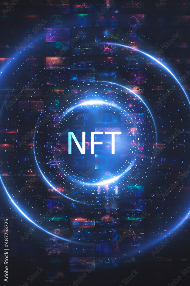 Collage signed with NFT token. Abstract NFT collage. EVERYDAYS: THE ...