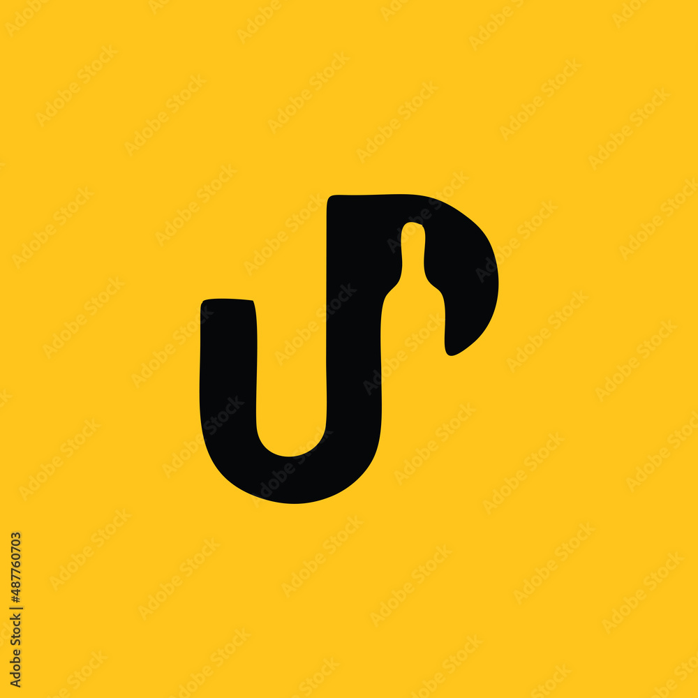 Up letter with logo design illustration. Up logo design inspiration. up ...