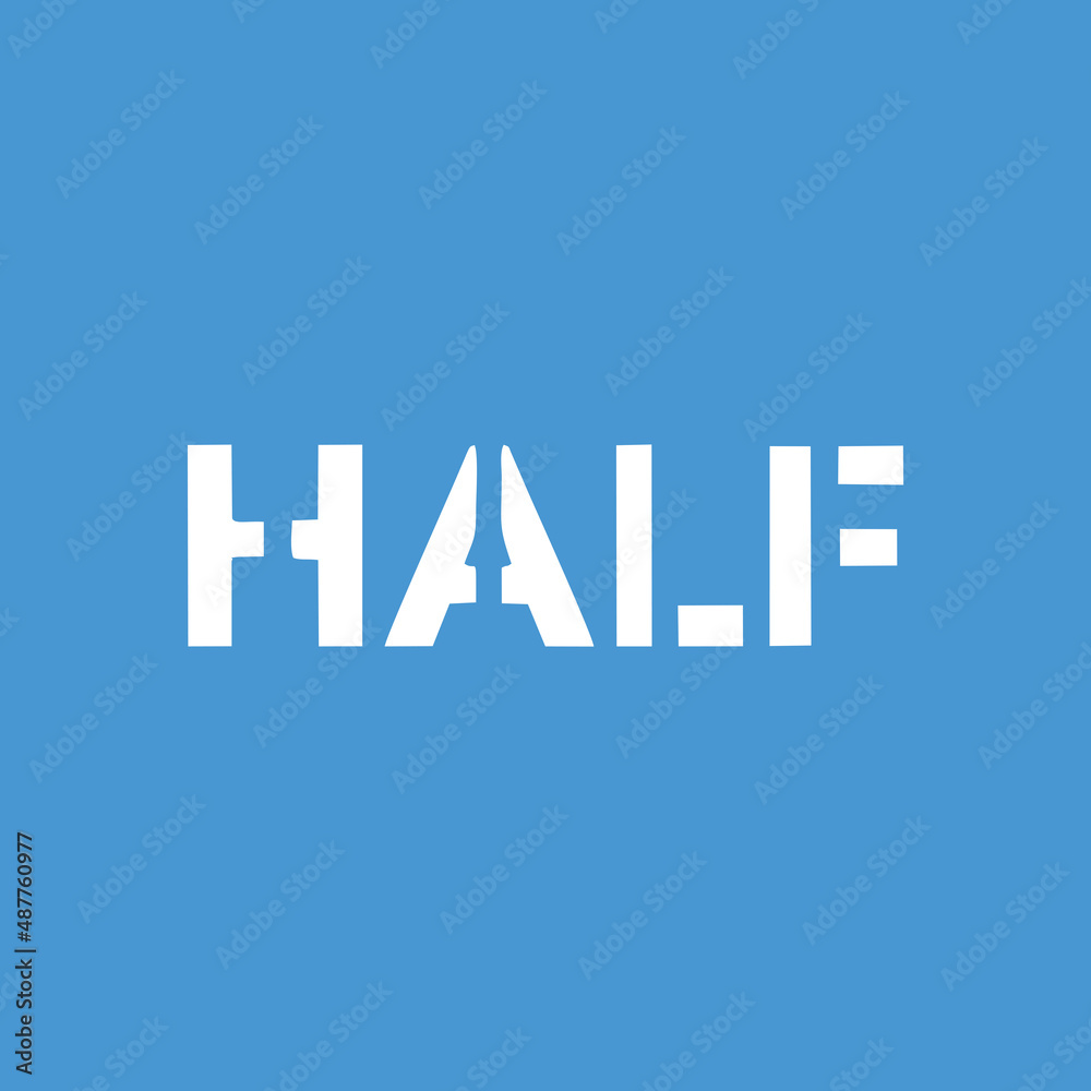 Vetor do Stock: Half letter with logo design illustration. Half logo ...