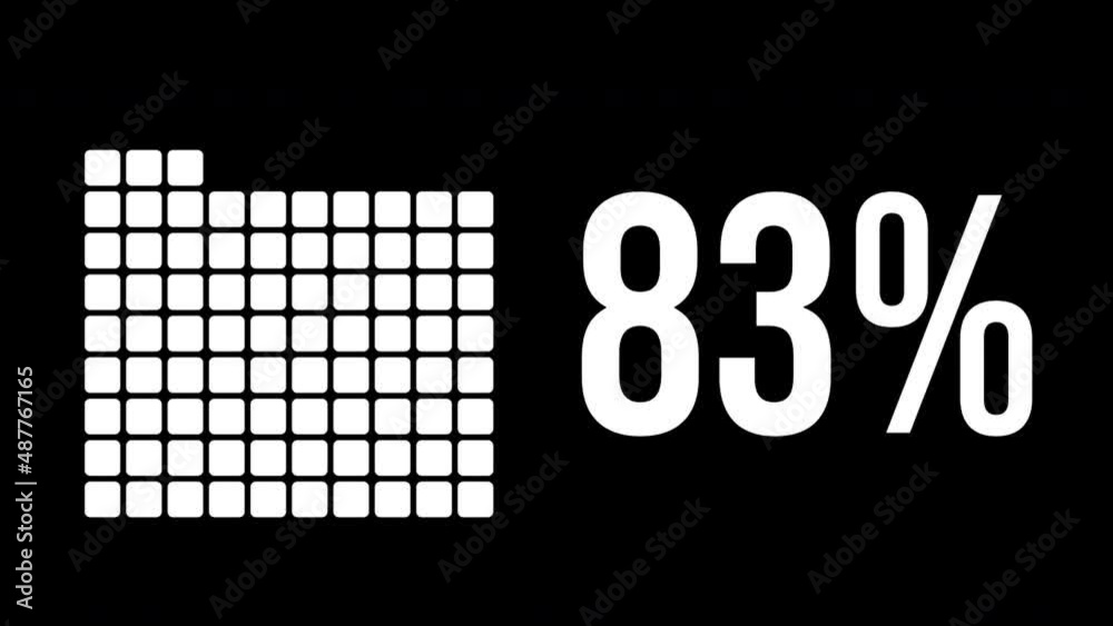 83 percent infographic diagram, eighty-three percentage square ...